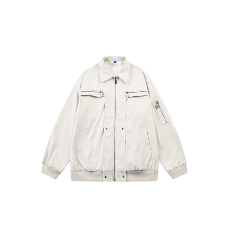 Multi-Zipper Flying Suit Jacket - POIZON