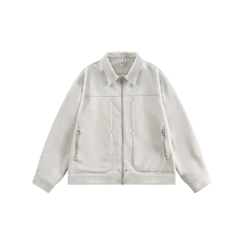 New Suede Stitching Jacket - POIZON